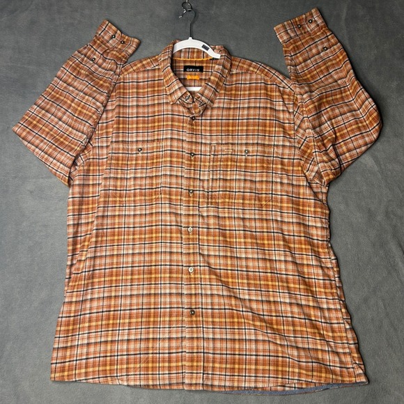 Orvis | Shirts | Orvis Active Fit Plaid Flannel Shirt Long Sleeve ...